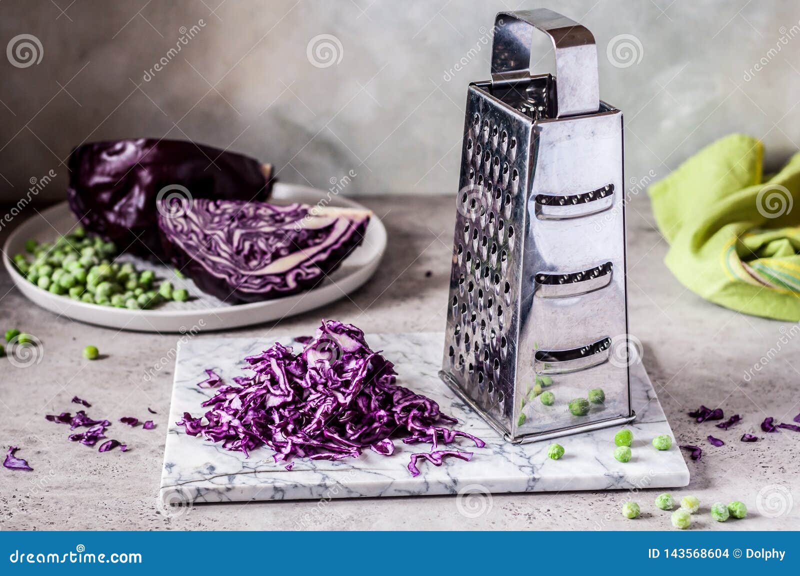 Grating Red Cabbage stock photo. Image of chopping, fresh - 143568604