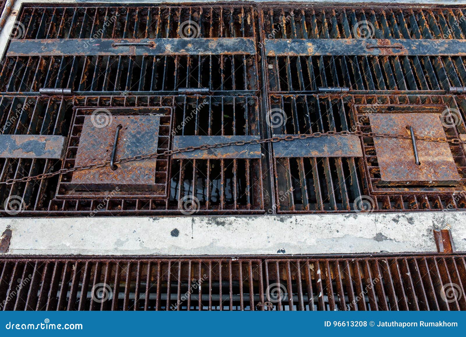 Grating steel stock photo. Image of brickwork, facade - 96613208