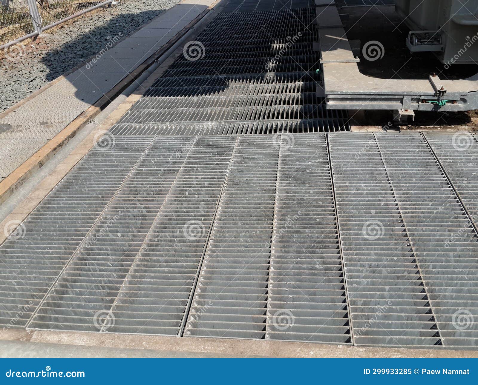 Grating Cover and Transformer Foundation Stock Image - Image of turbine ...