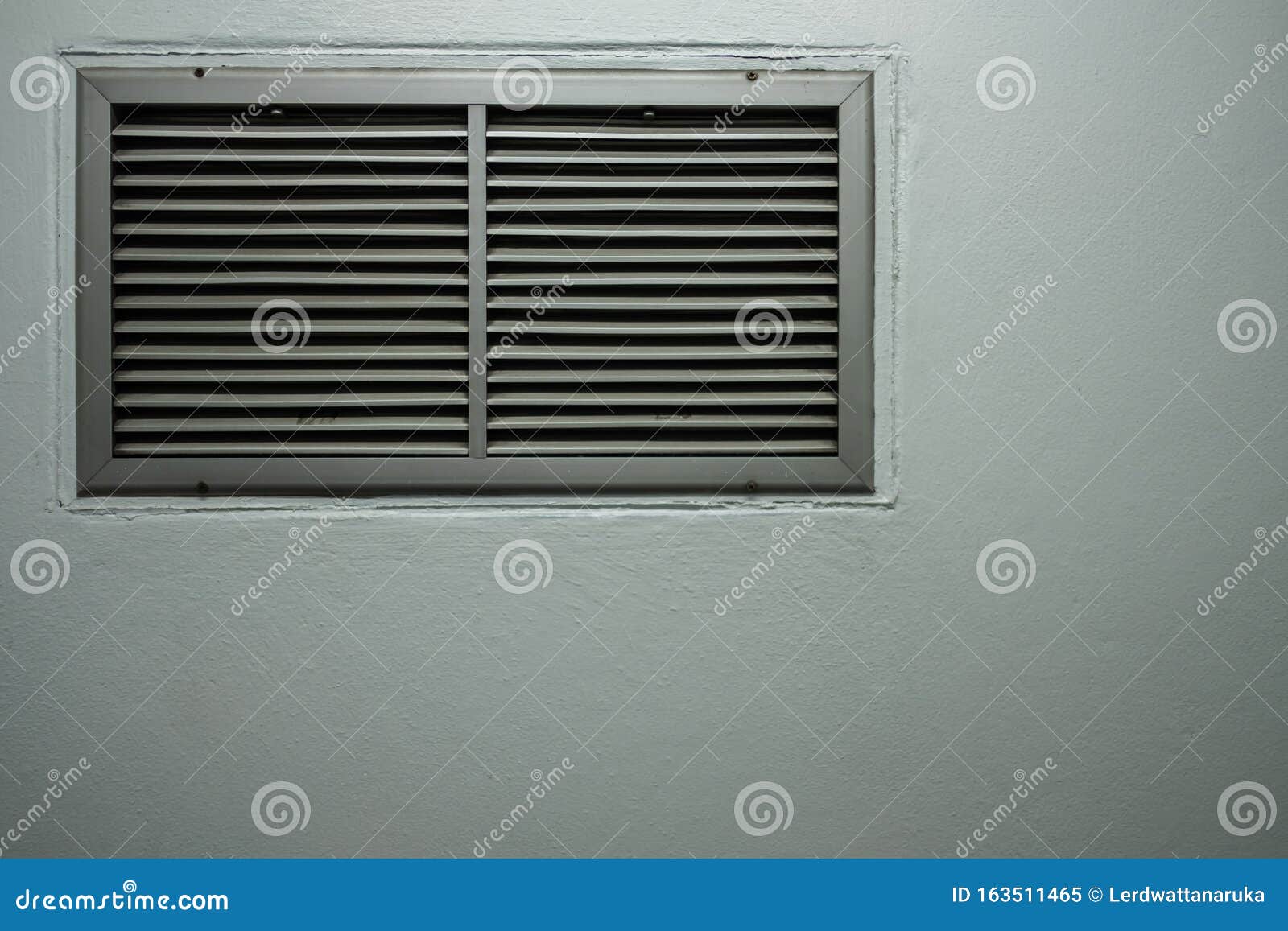 A Grating of Ventilation Installed on the Cement Wall Stock Image ...