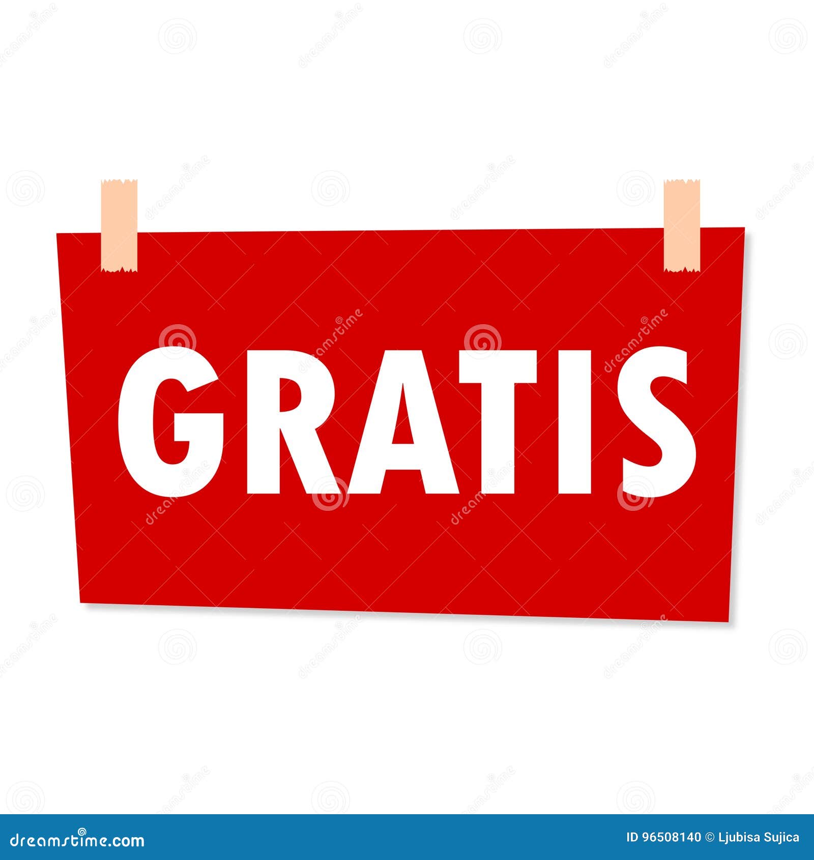 Gratis Sign - illustration stock vector. Illustration of paper - 96508140