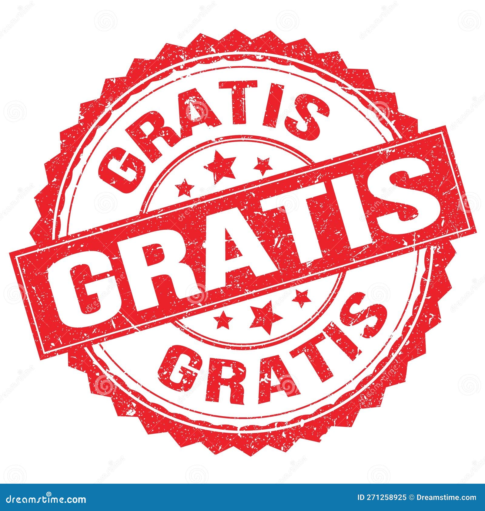 GRATIS Text on Red Round Stamp Sign Stock Illustration - Illustration ...