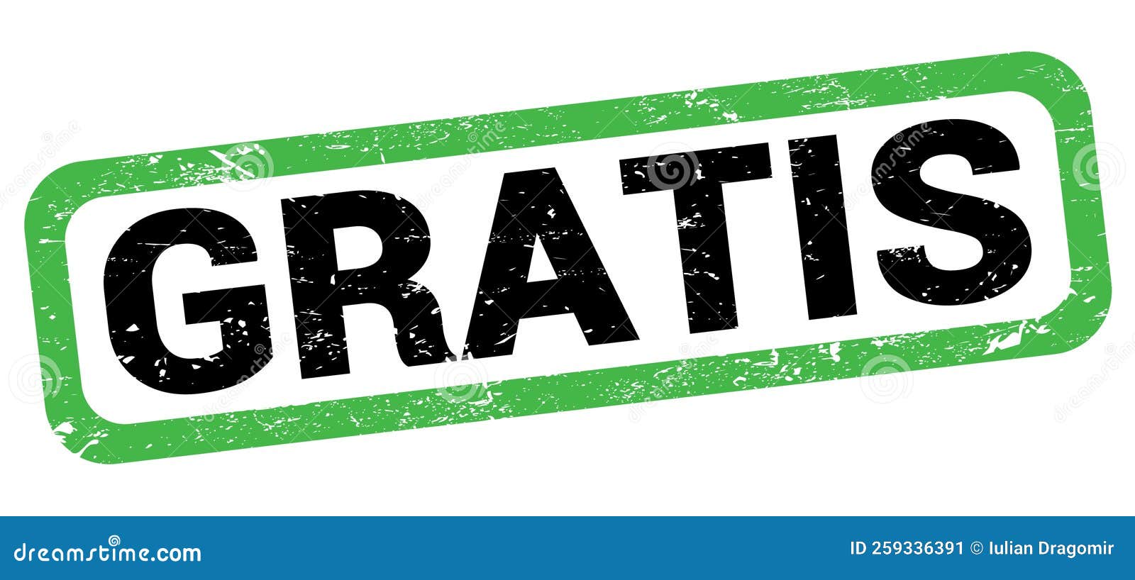 GRATIS Text Written on Green-black Rectangle Stamp Stock Illustration ...