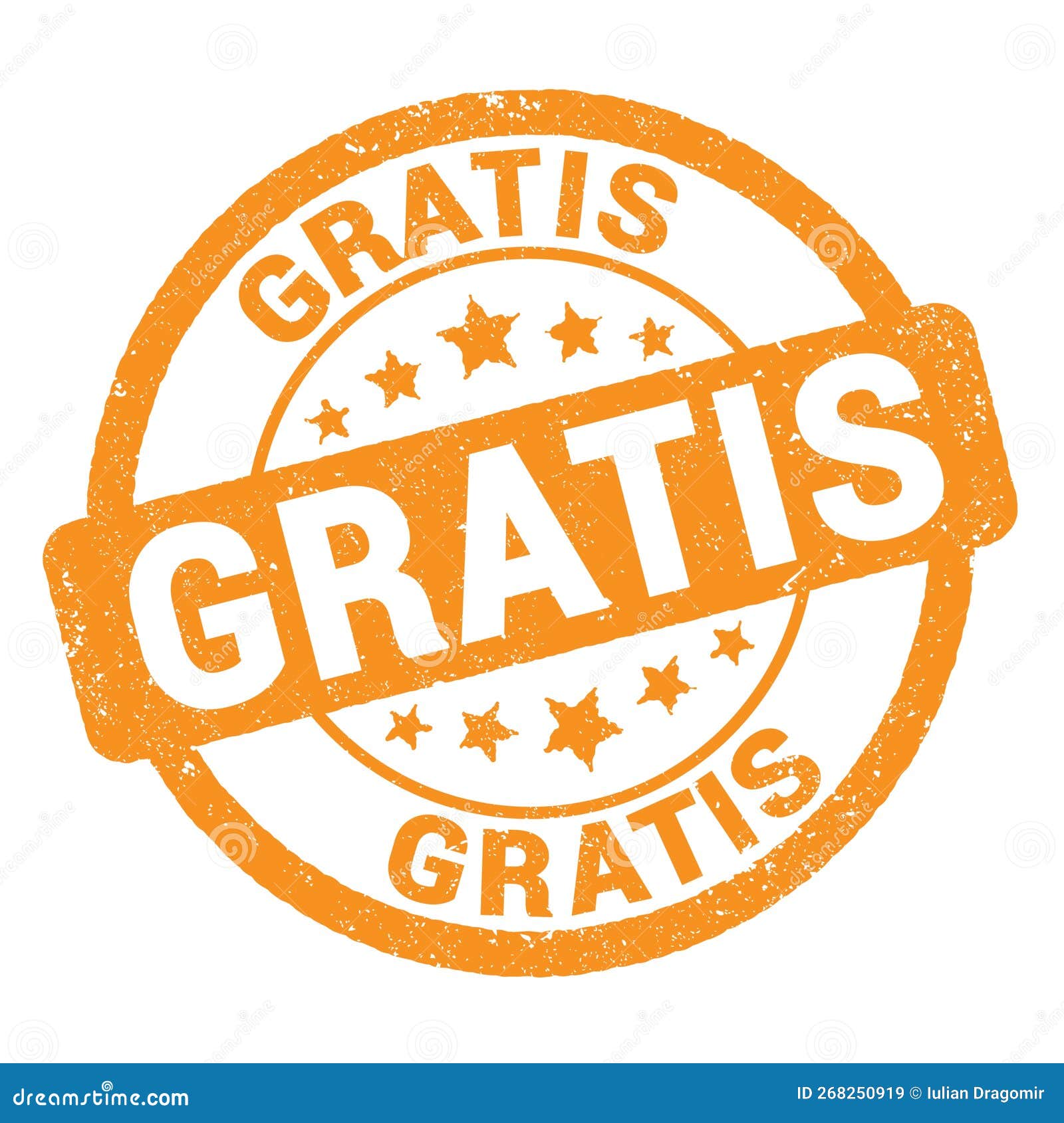 GRATIS Text Written on Orange Stamp Sign Stock Illustration ...