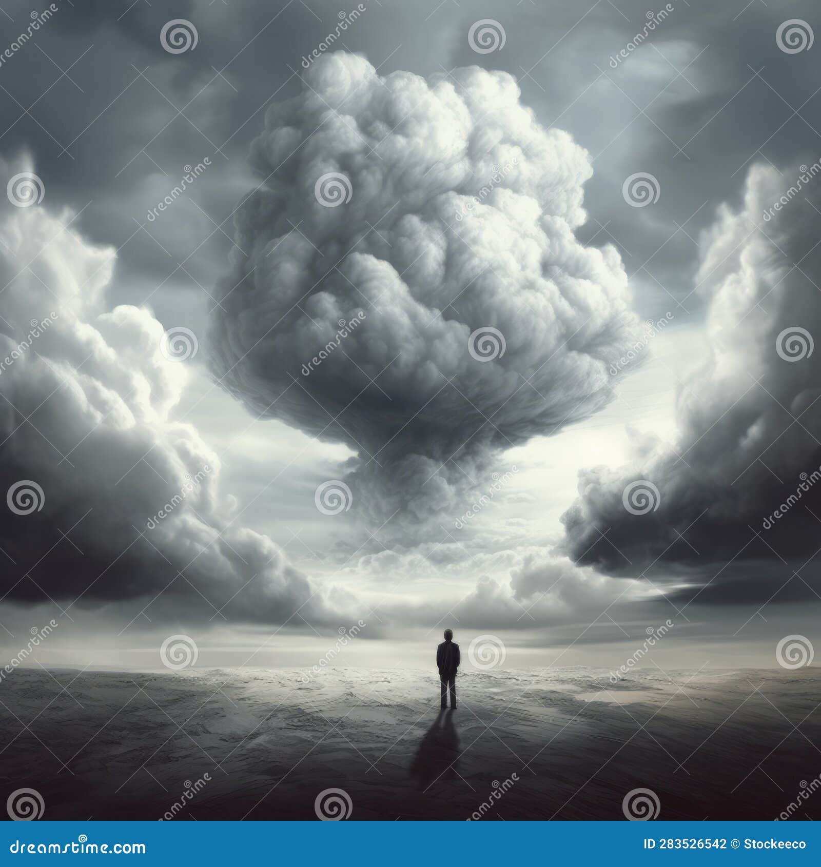Nuclear Cloud And Rain Vector Illustrator. Radioactive Icon With Green ...