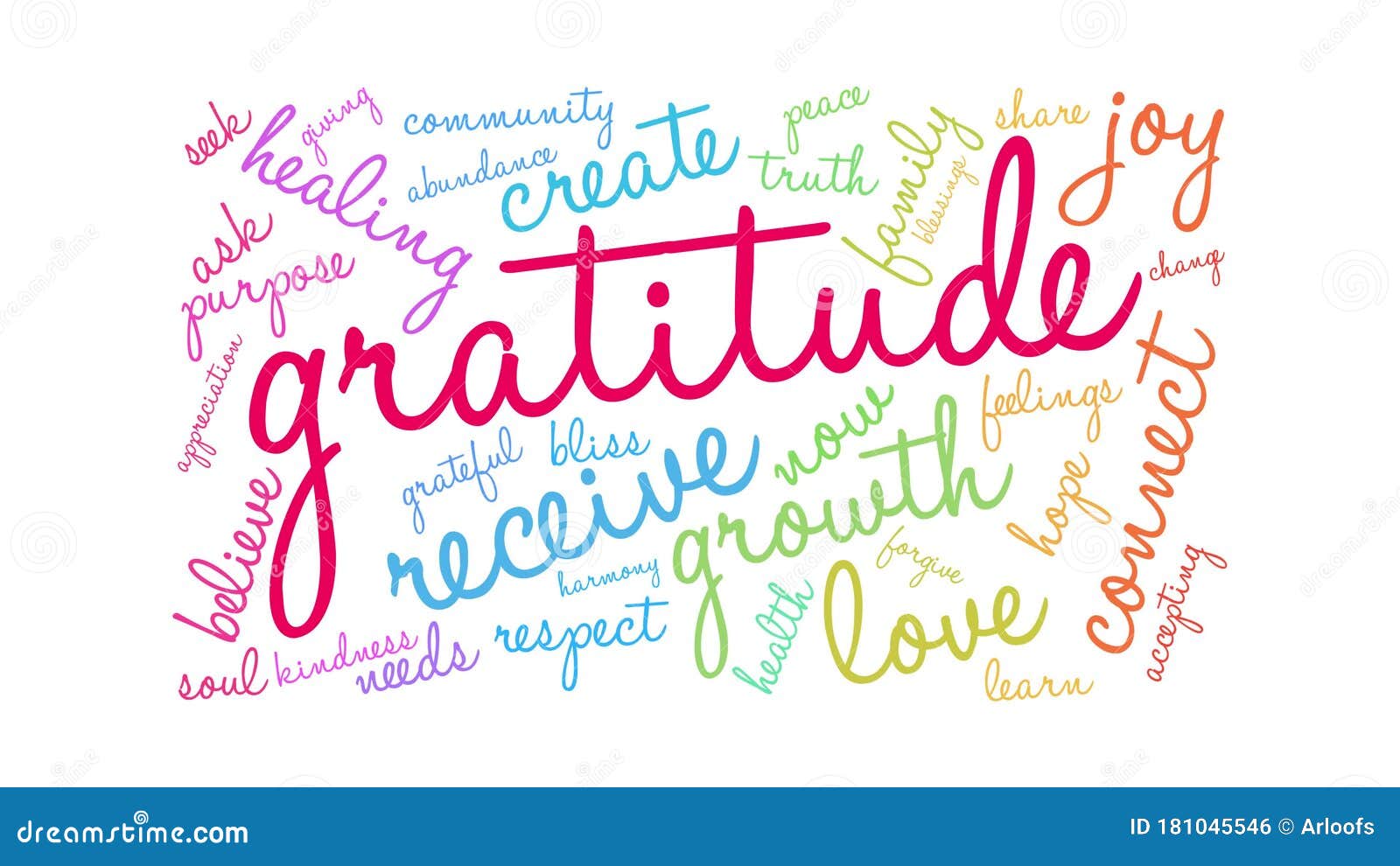 Gratitude Word Cloud stock footage. Video of faith, abundance - 181045546