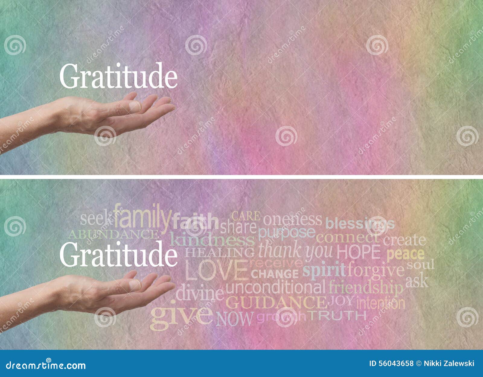 Gratitude Attitude Word Cloud Website Header Stock Photo - Image of ...