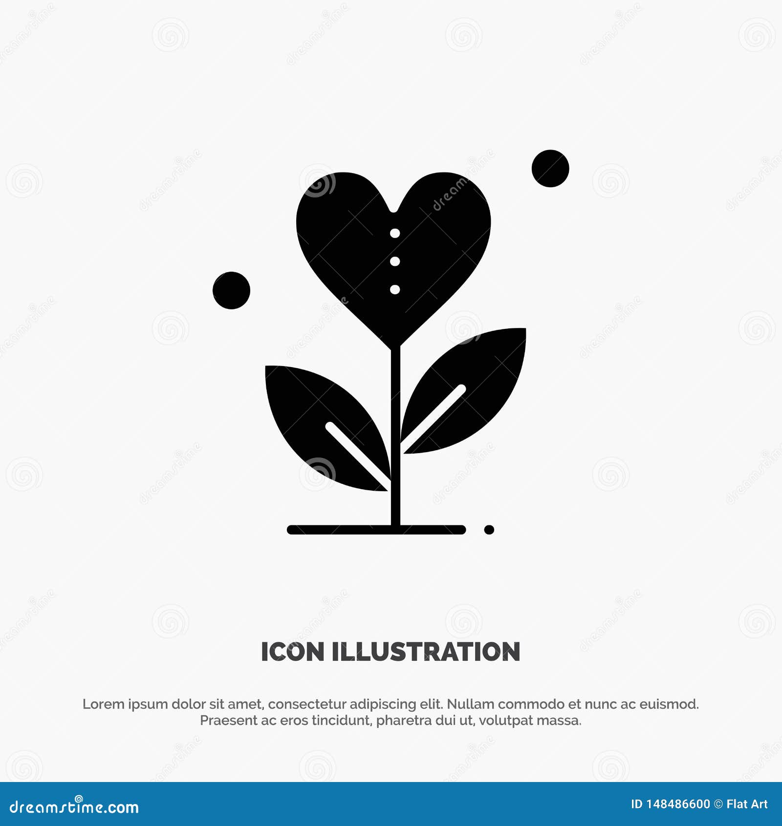 Gratitude, Grow, Growth, Heart, Love Solid Glyph Icon Vector Stock ...