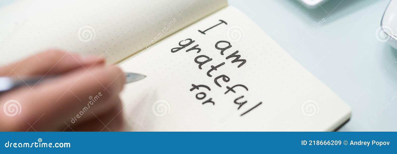 Gratitude Journal Concept. Writing I am Grateful Stock Image - Image of ...