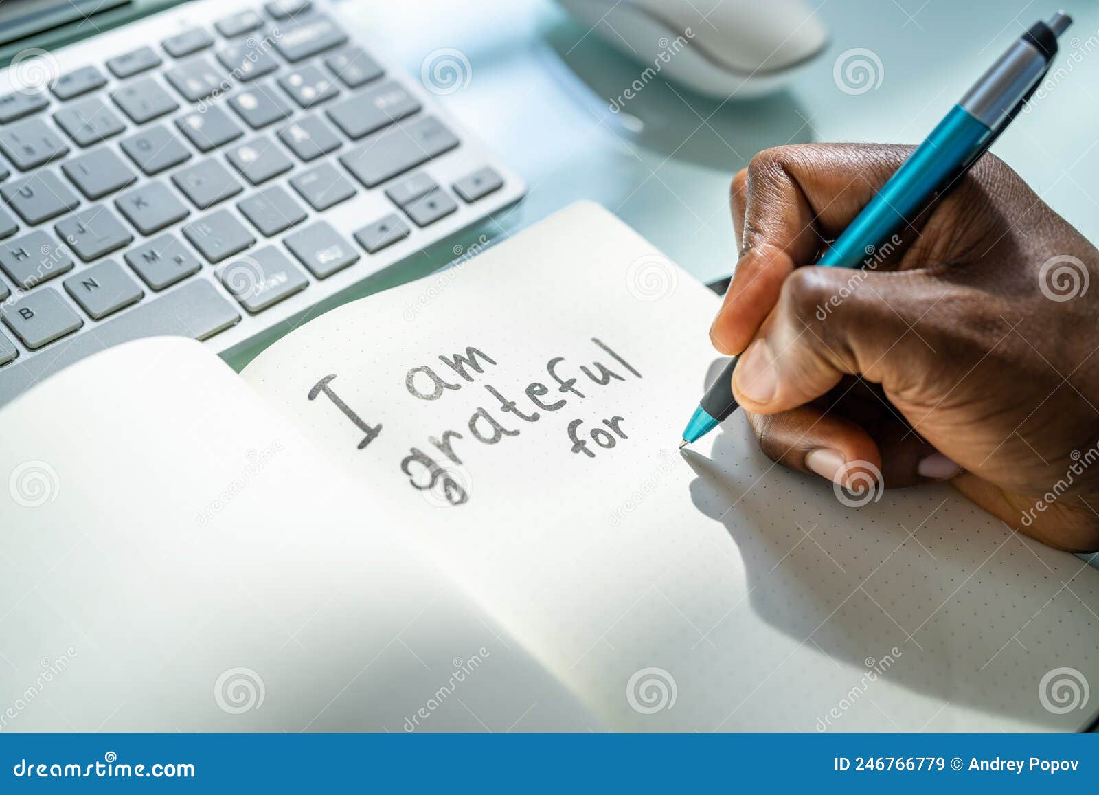 Gratitude Journal Concept. Writing I am Grateful Stock Image - Image of ...