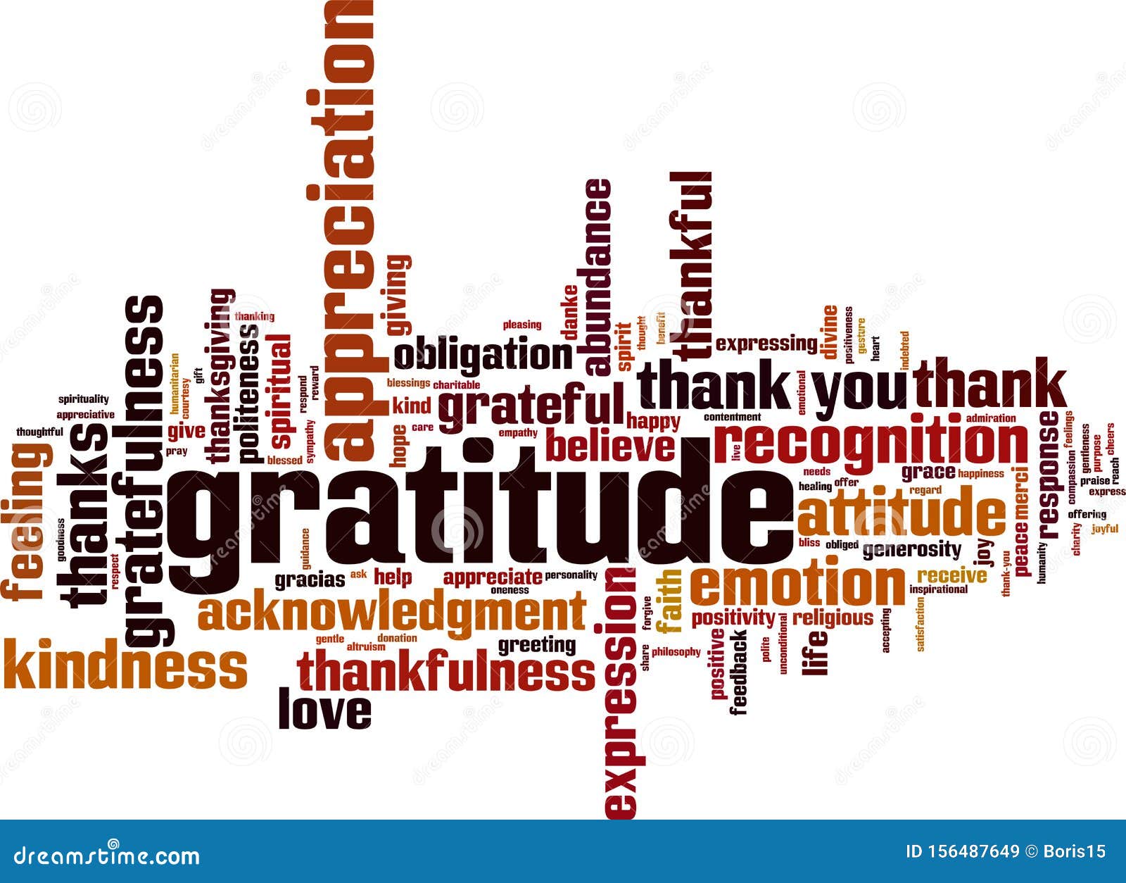 Gratitude word cloud stock vector. Illustration of gratitude - 156487649