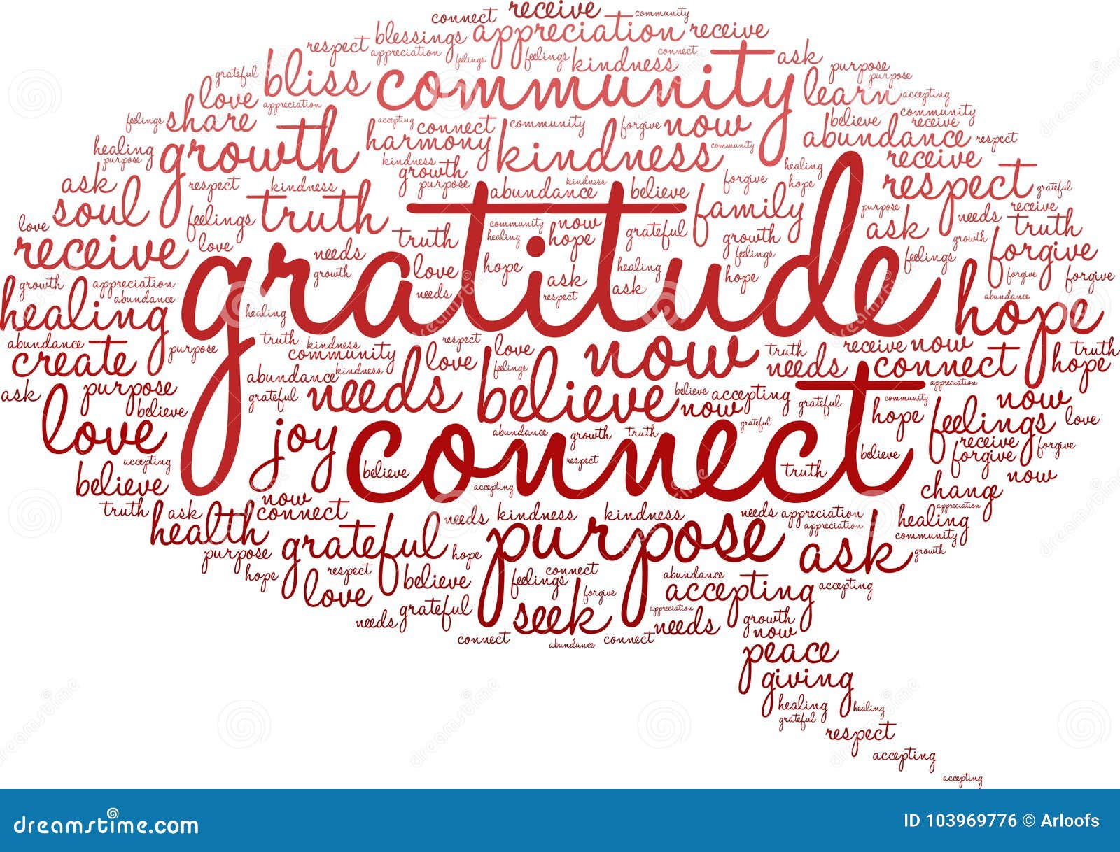 Gratitude Word Cloud stock illustration. Illustration of feelings ...