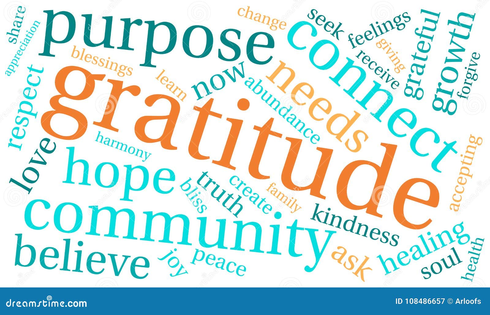 Gratitude Word Cloud stock vector. Illustration of blessings - 108486657