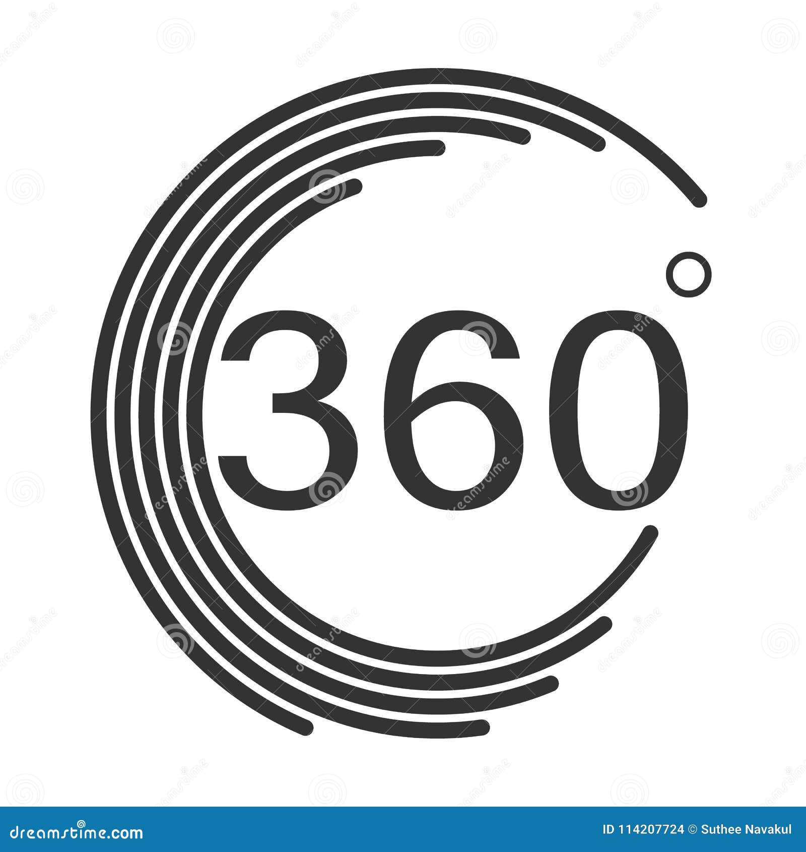 360 Graus De ícone Do ângulo No Fundo Branco Estilo Liso Degr 360 ...