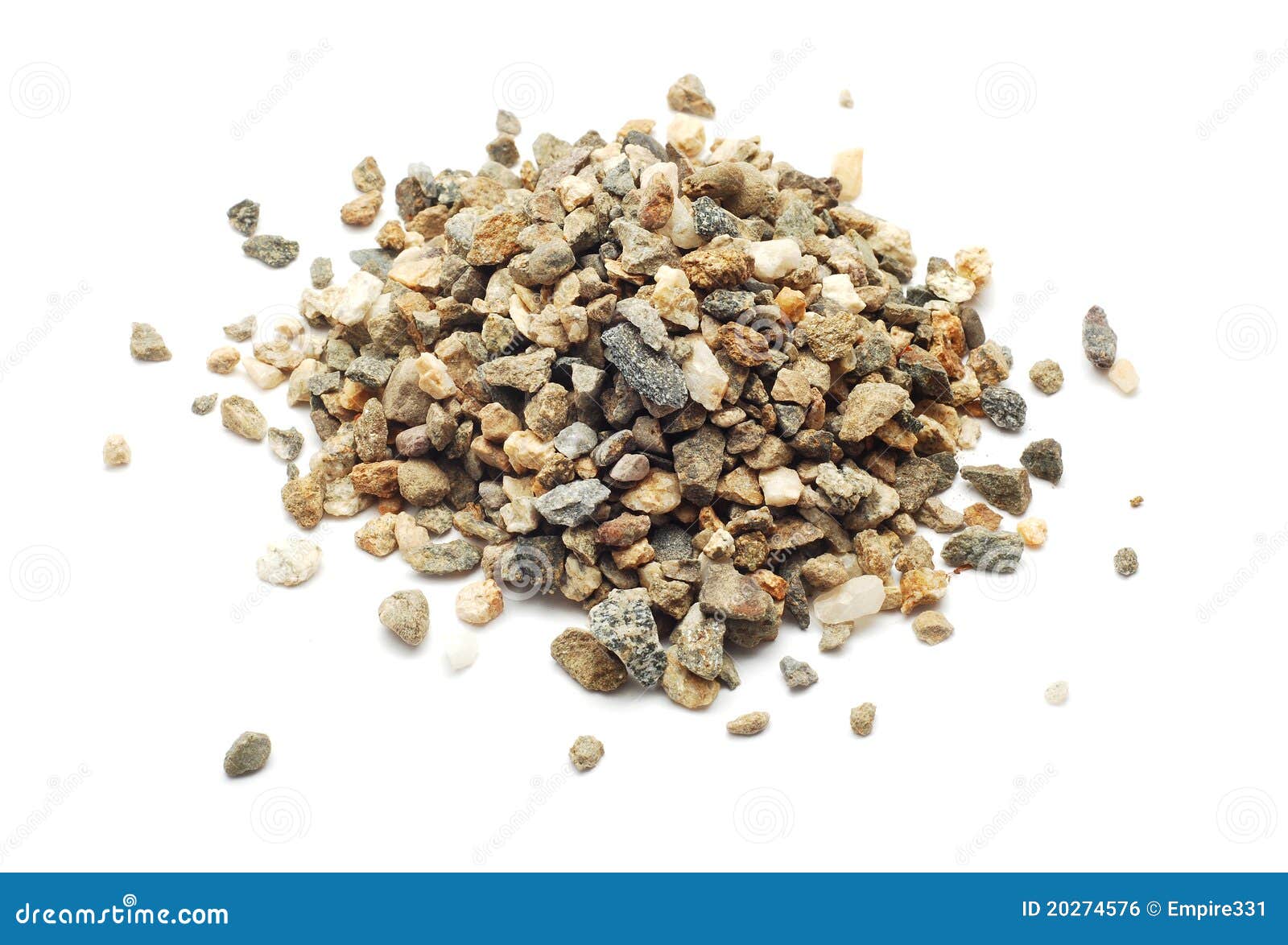 Grava foto de archivo. Imagen de aislado, arena, mineral - 20274576