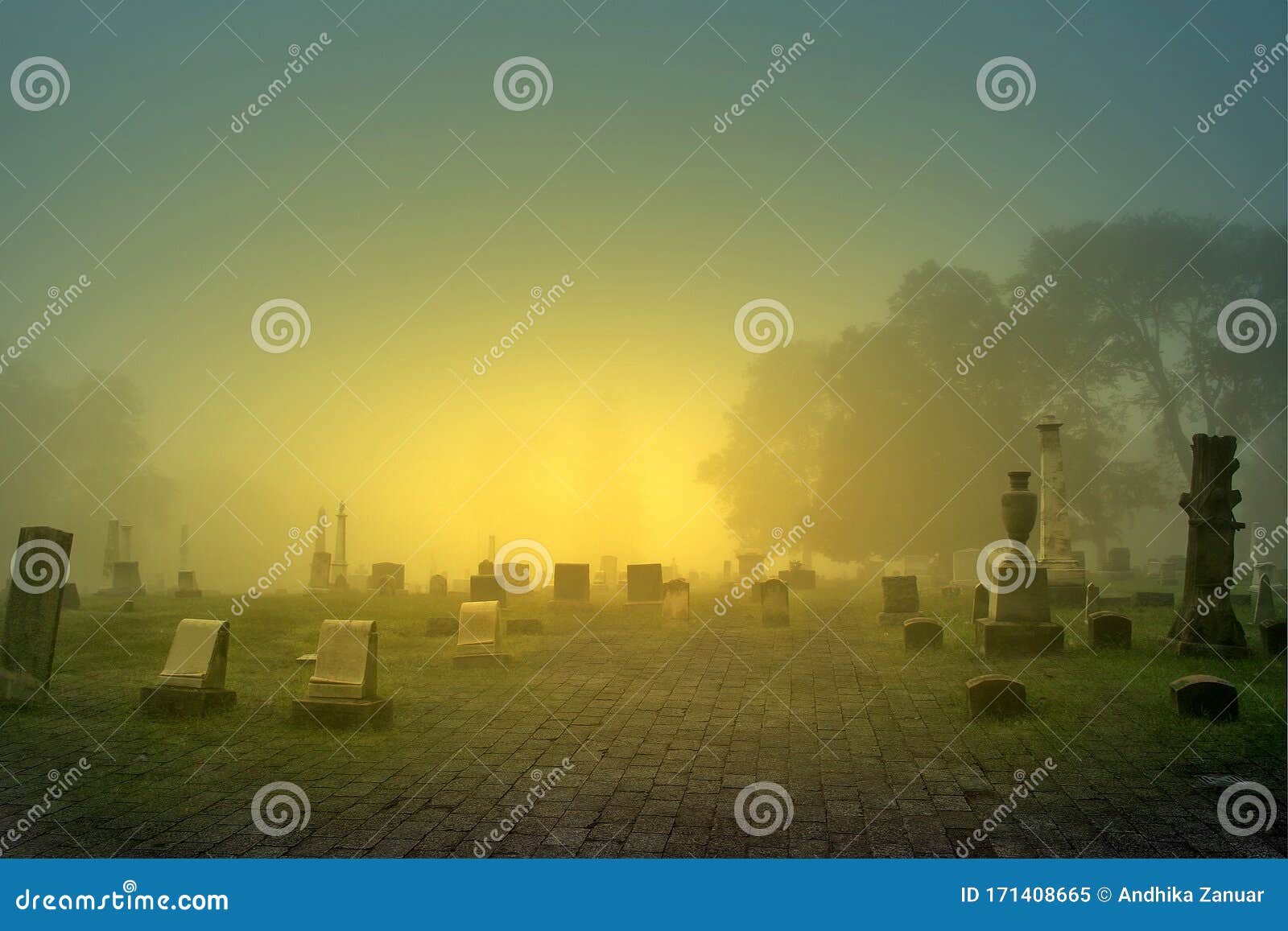 Dramatic Grave Standing At St Tudno`s Church And Cemetery On The Great ...
