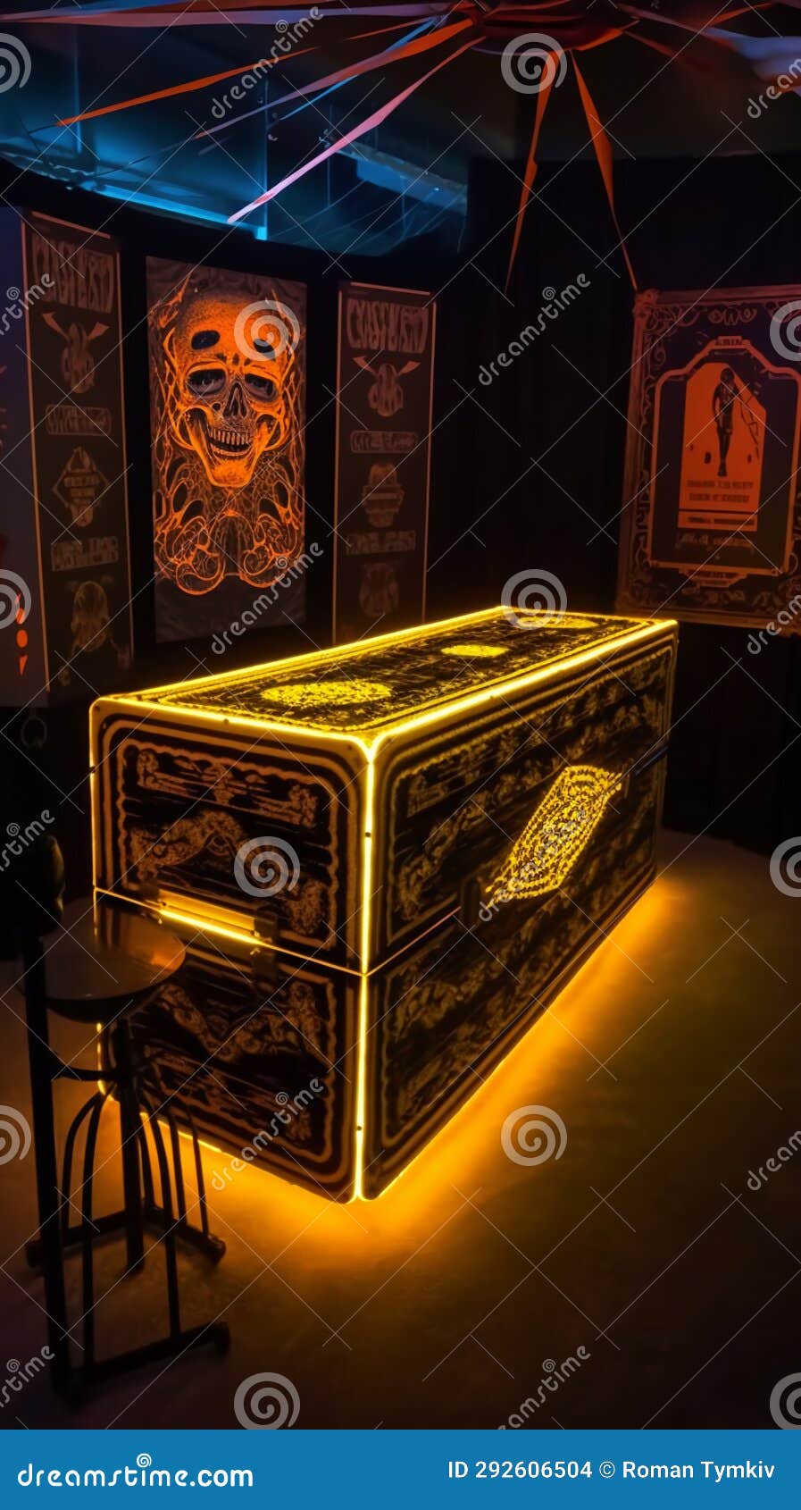 Dark Project Timeline Gantt Graph Template With Overlay Blocks Vector ...