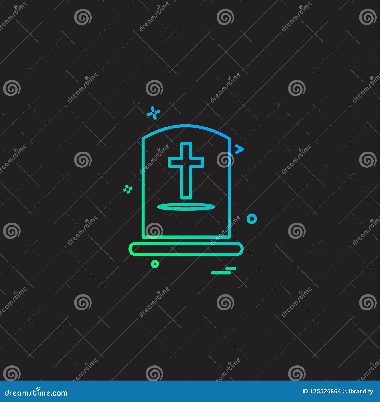 Grave icon design vector stock vector. Illustration of grave - 125526864