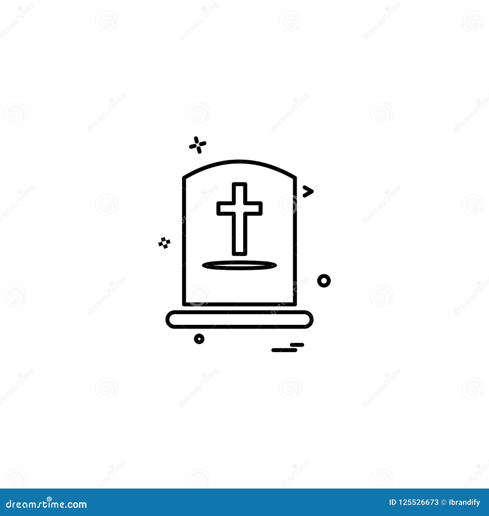 Grave icon design vector stock vector. Illustration of cartoon - 125526673