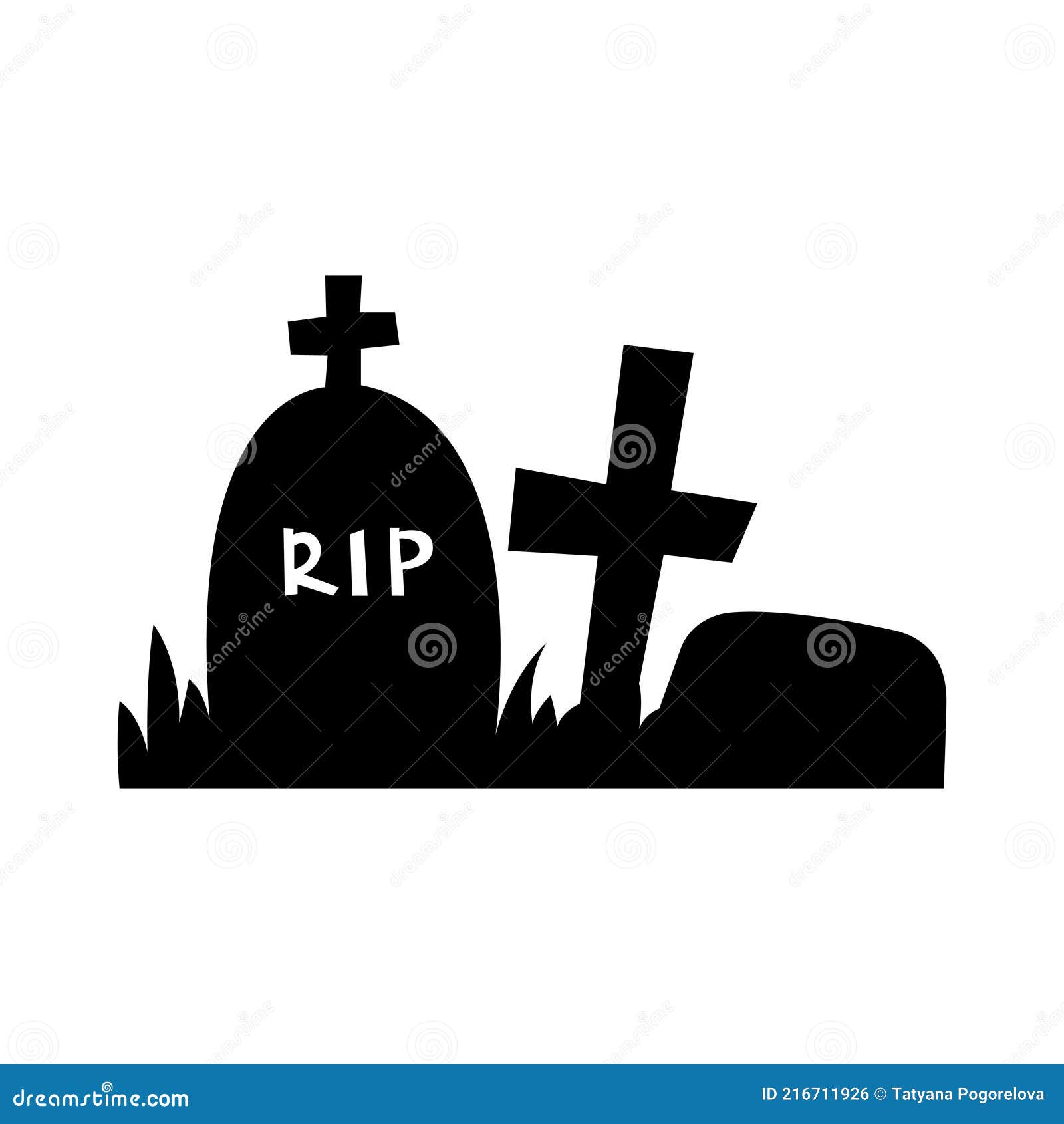 Grave Icon on White Isolated Background. Vector Illustration Stock ...