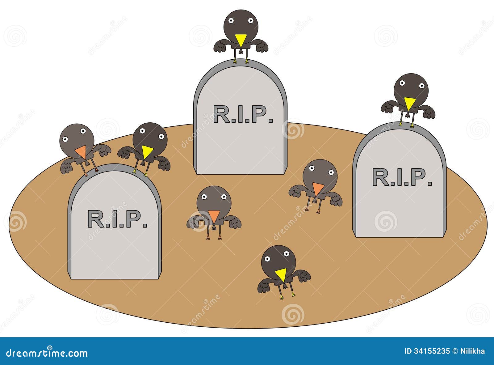 At a grave stock illustration. Illustration of death - 34155235