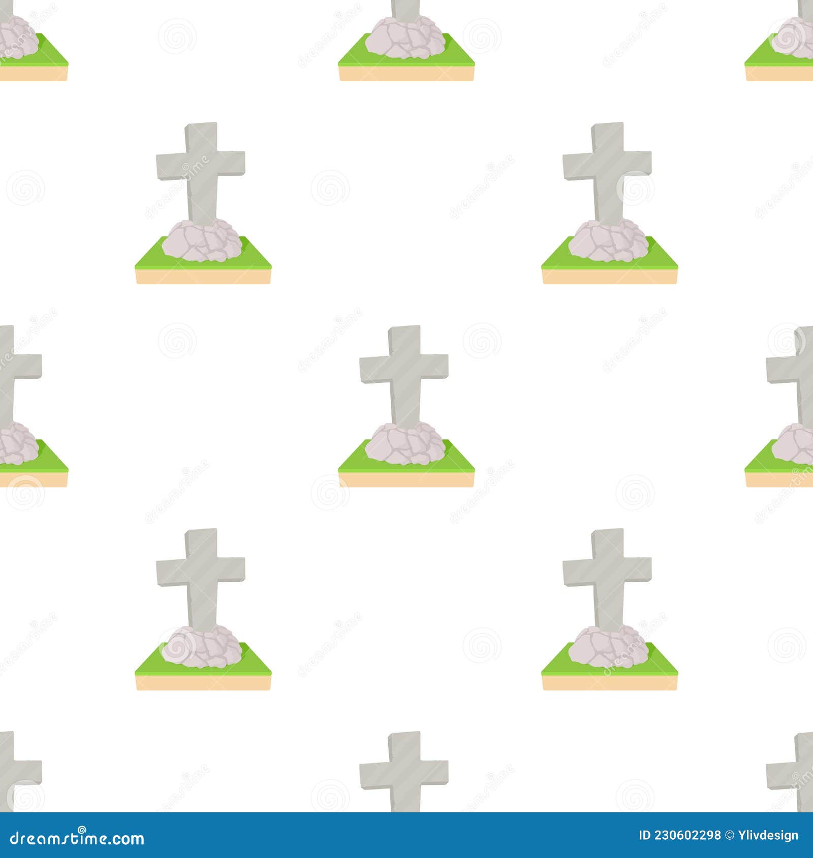 Grave Pattern Seamless Vector Stock Vector - Illustration of symbol ...