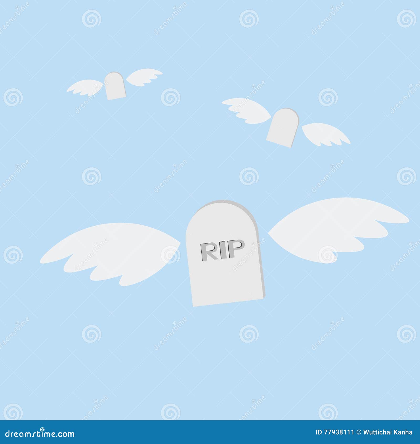 Grave Rip Angel Icon of Vector Stock Vector - Illustration of ...