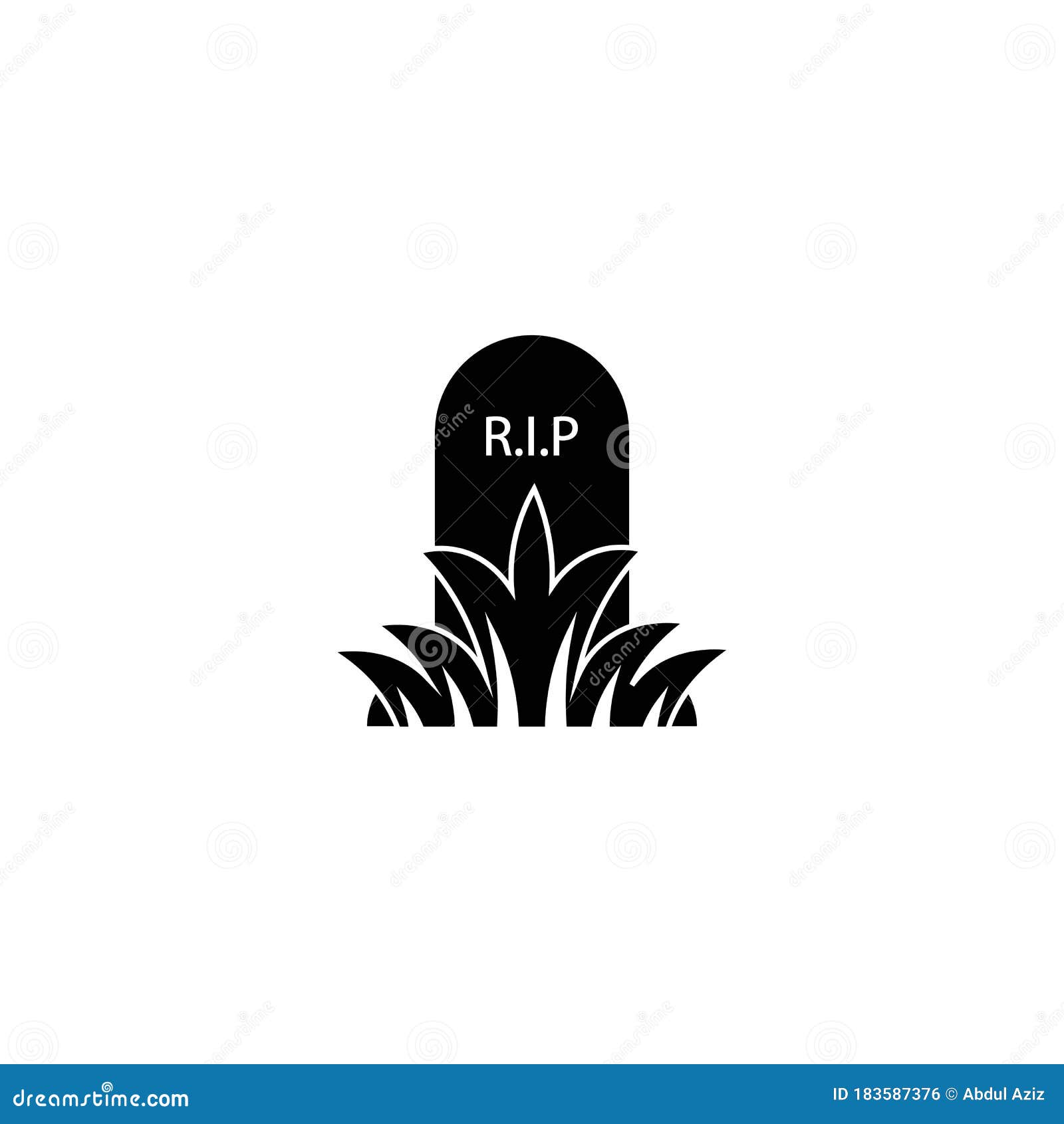 Grave Rip Illustration Logo Vector Stock Vector - Illustration of death ...