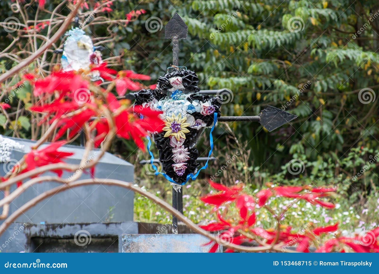 Grave on a small graveyard stock image. Image of grave - 153468715