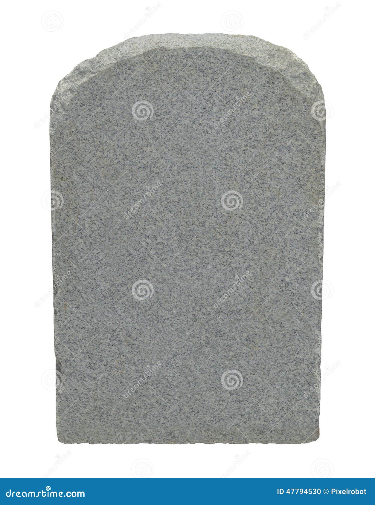 Blank Tombstone Grave Marker Isolated With Flowers Stock Photo ...