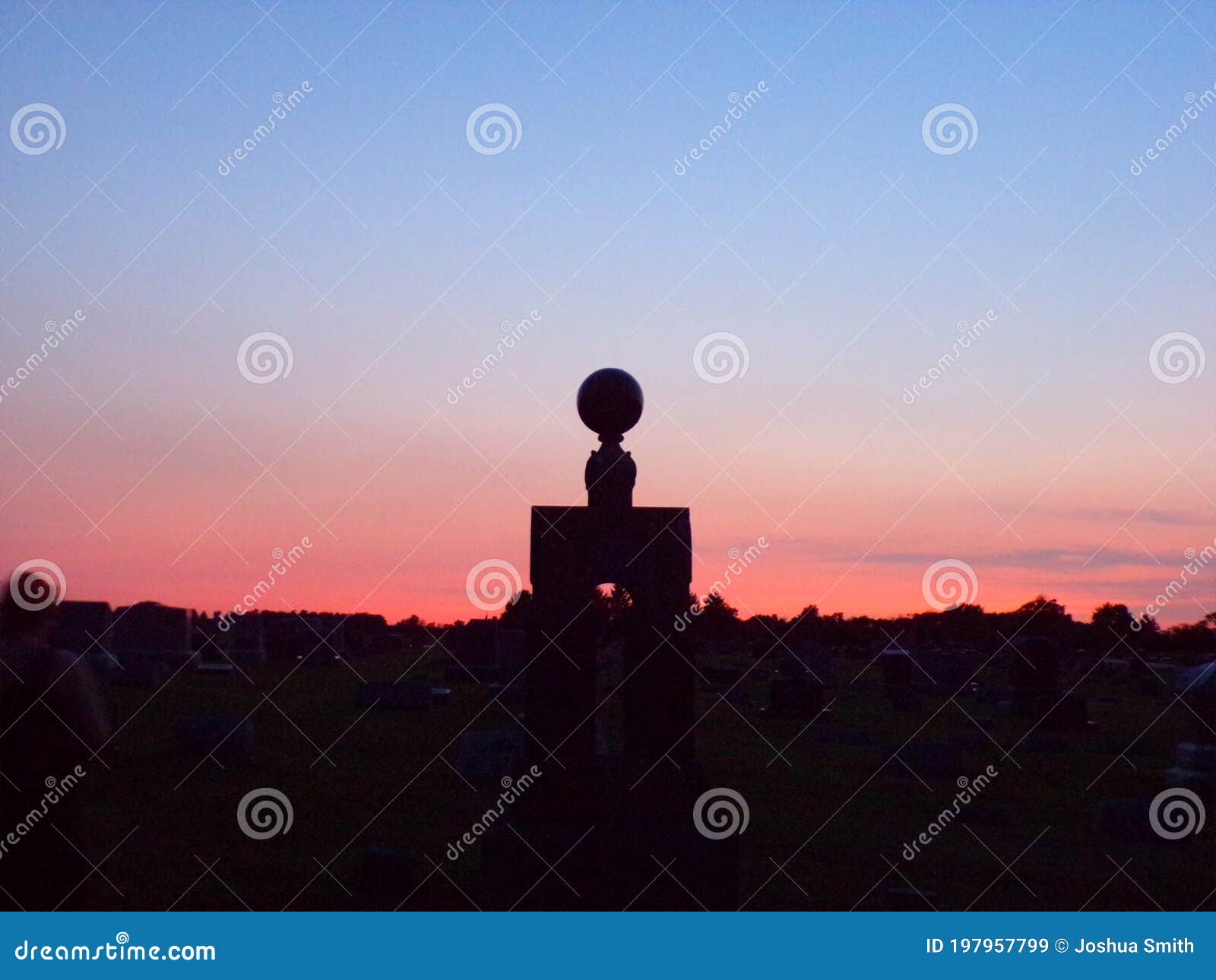 Grave sunset cemetery stock image. Image of sunset, skyline - 197957799