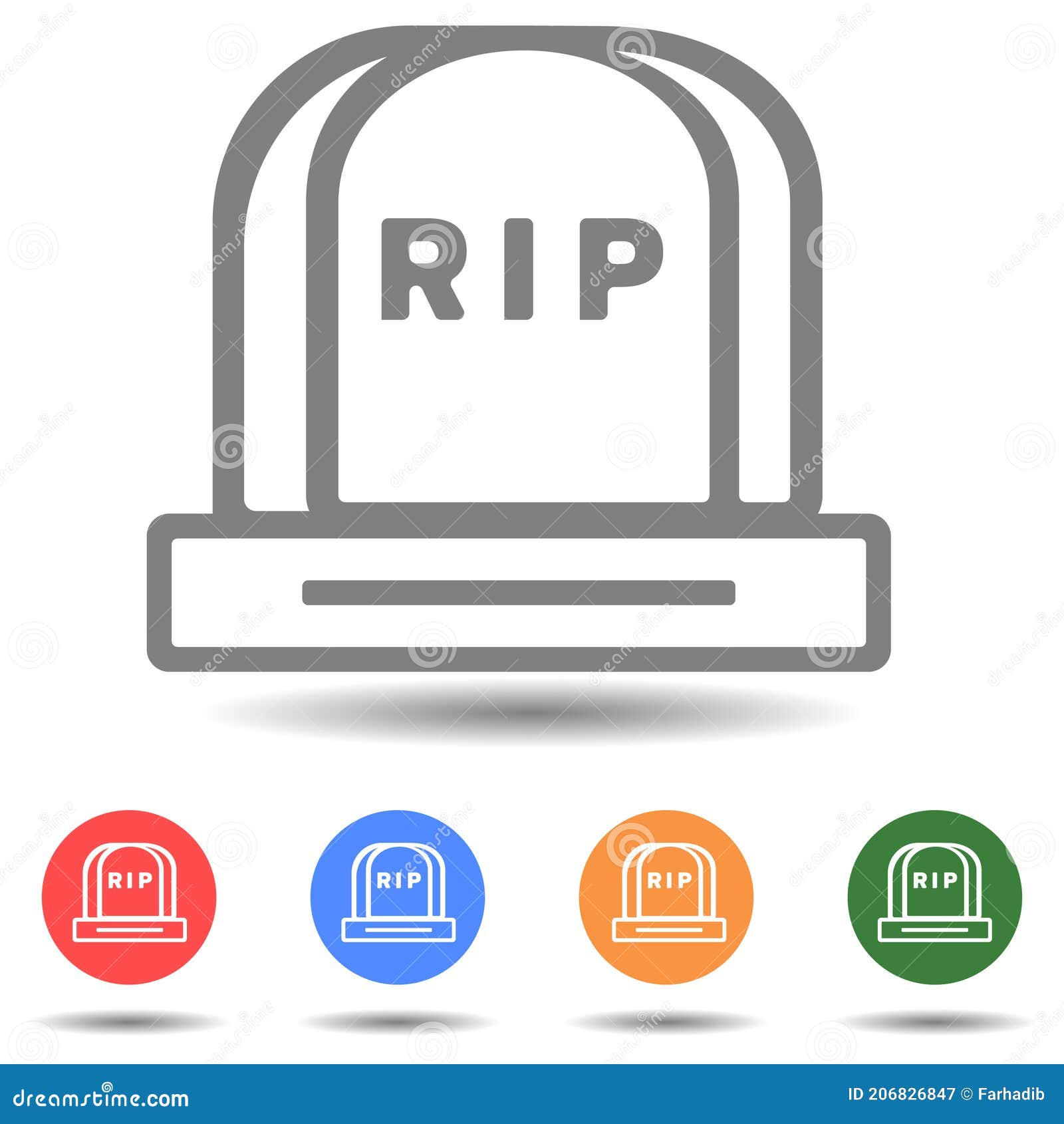 RIP Grave Tomb Cartoon Vector | CartoonDealer.com #107188731