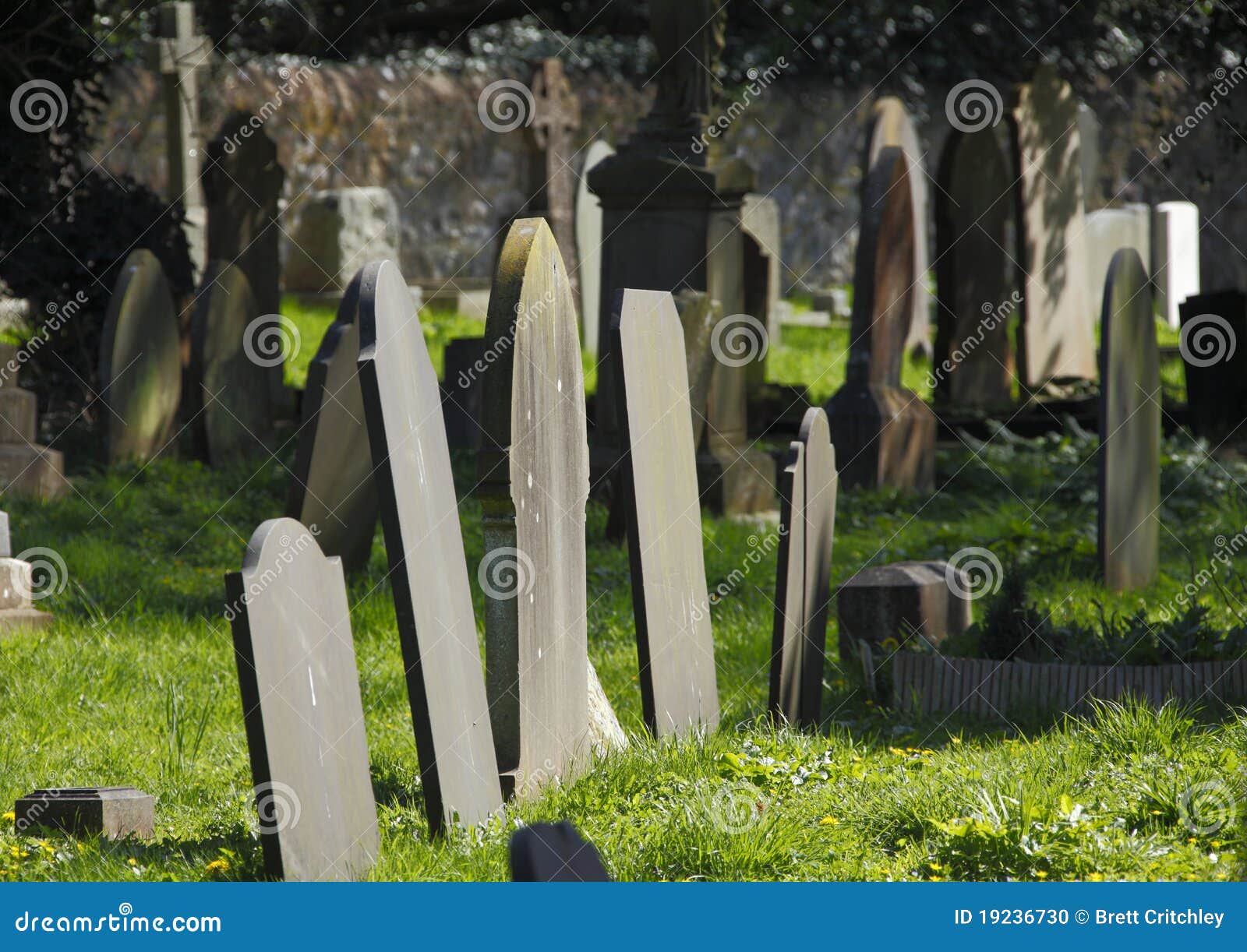 Grave yard head stones stock photo. Image of death, funeral - 19236730