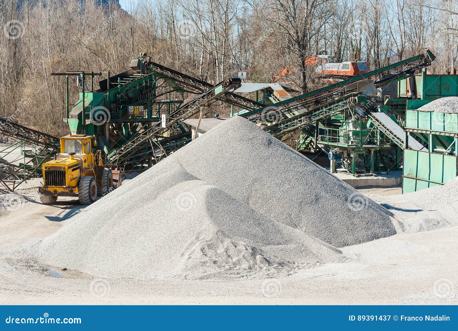Gravel Aggregate Extraction. Machinery Distribution and Classification ...
