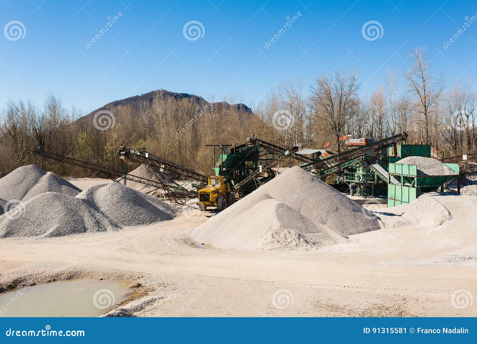 Gravel Aggregate Extraction. Machinery Distribution and Classification ...