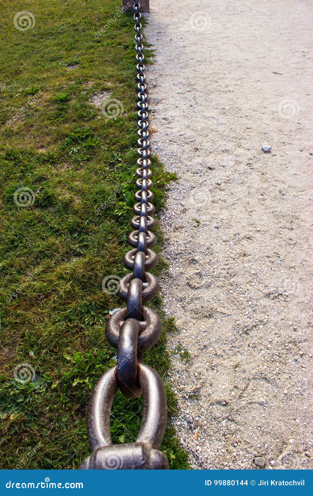 Walkway and chain stock photo. Image of walkway, secure - 99880144
