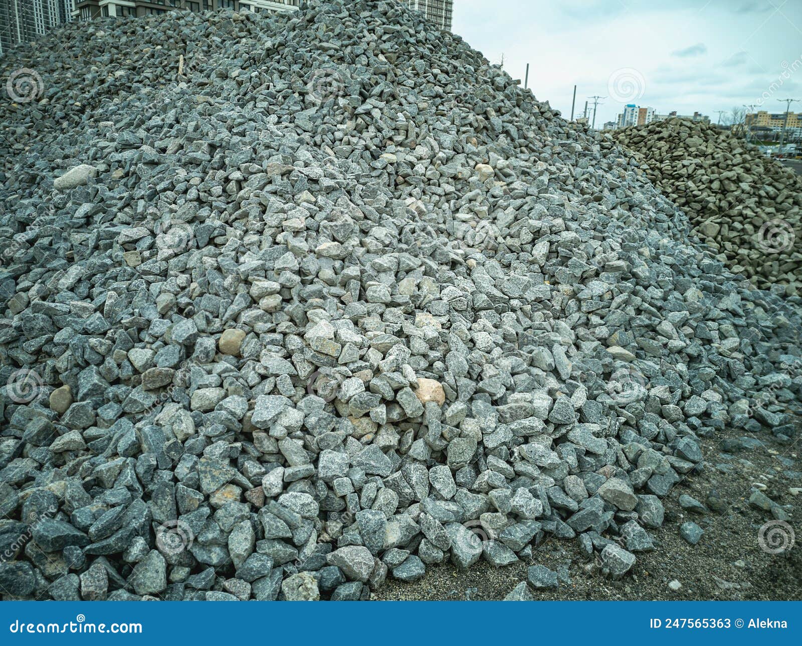 Gravel Crushed Stone for Road Construction Stock Image - Image of ...