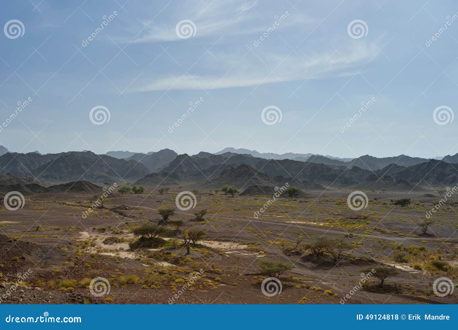 Gravel Desert with Mountains Stock Photo - Image of rocky, background ...