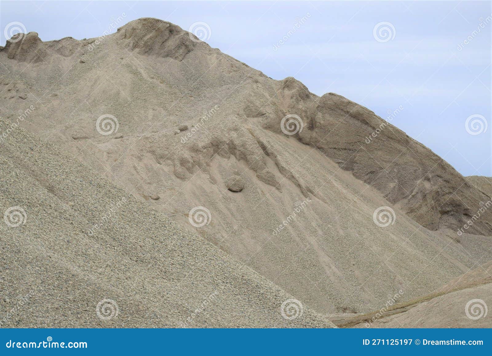 Gravel and Gravel dust stock image. Image of hill, industry - 271125197