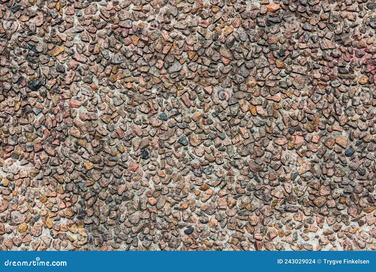 Gravel Embedded in a Concrete Plate Used As a Wall Element.. Stock ...