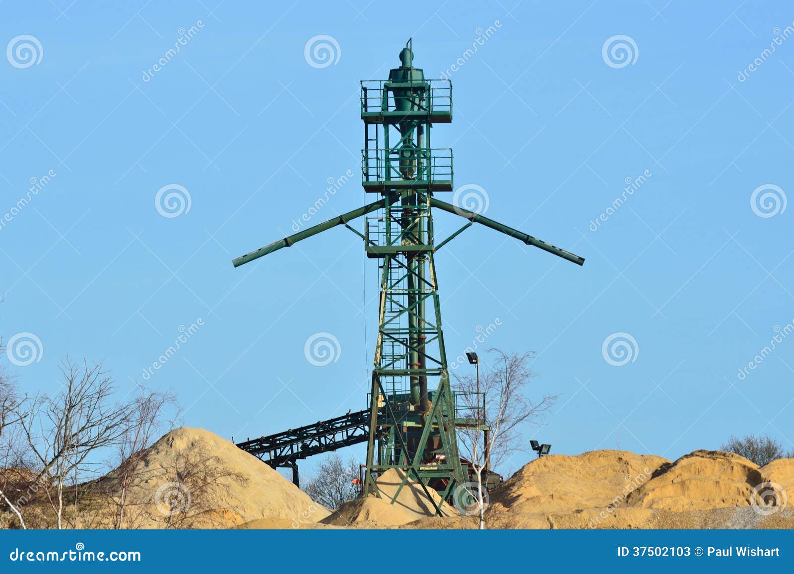 Gravel Extraction Tower stock image. Image of rusting - 37502103