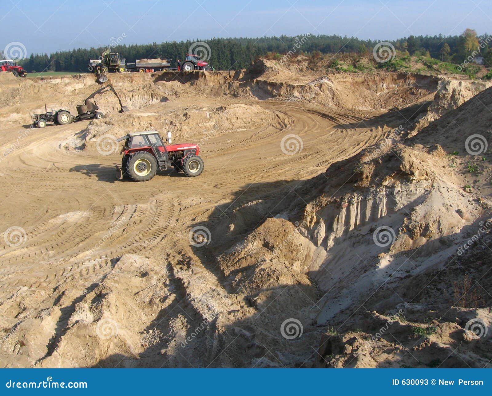 Gravel mine stock image. Image of excavate, excavator, business - 630093