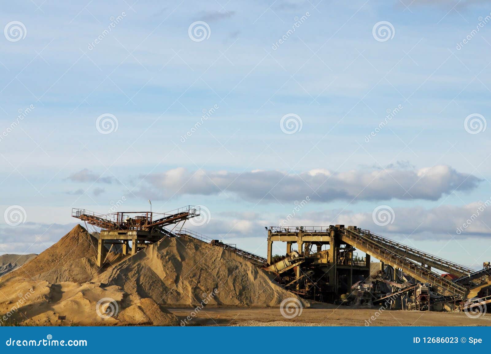 Gravel mining facility stock image. Image of open, horizontal - 12686023