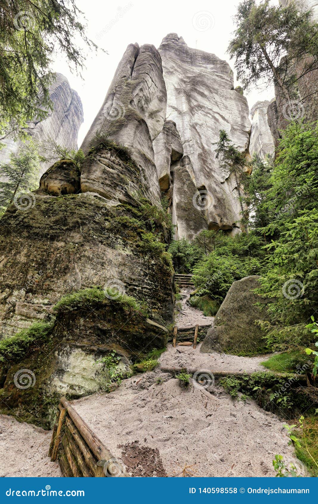 Gravel Path within the Tall Sand Mountains Stock Photo - Image of ...