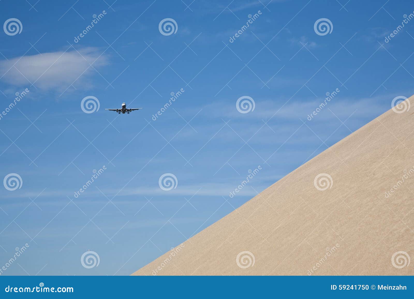 Gravel Pit Hill with Aircraft Stock Photo - Image of approach, large ...