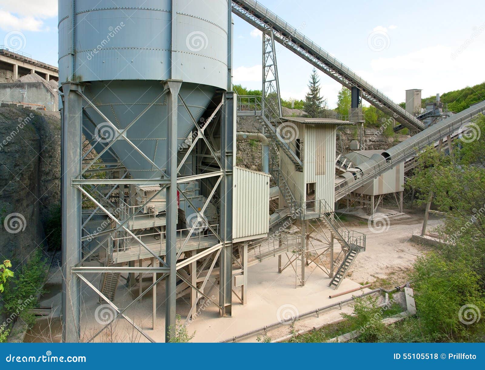Gravel pit stock photo. Image of sand, sorting, factory - 55105518