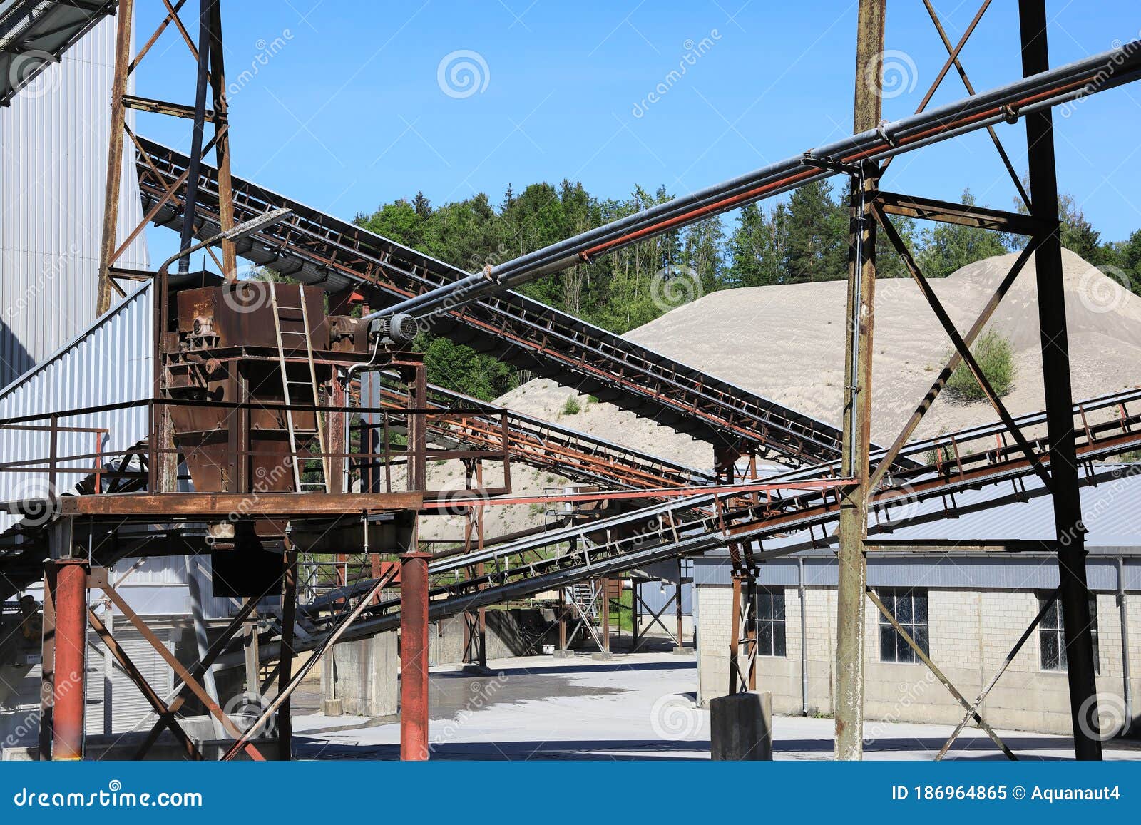 Gravel pit mine stock image. Image of gravel, landscape - 186964865