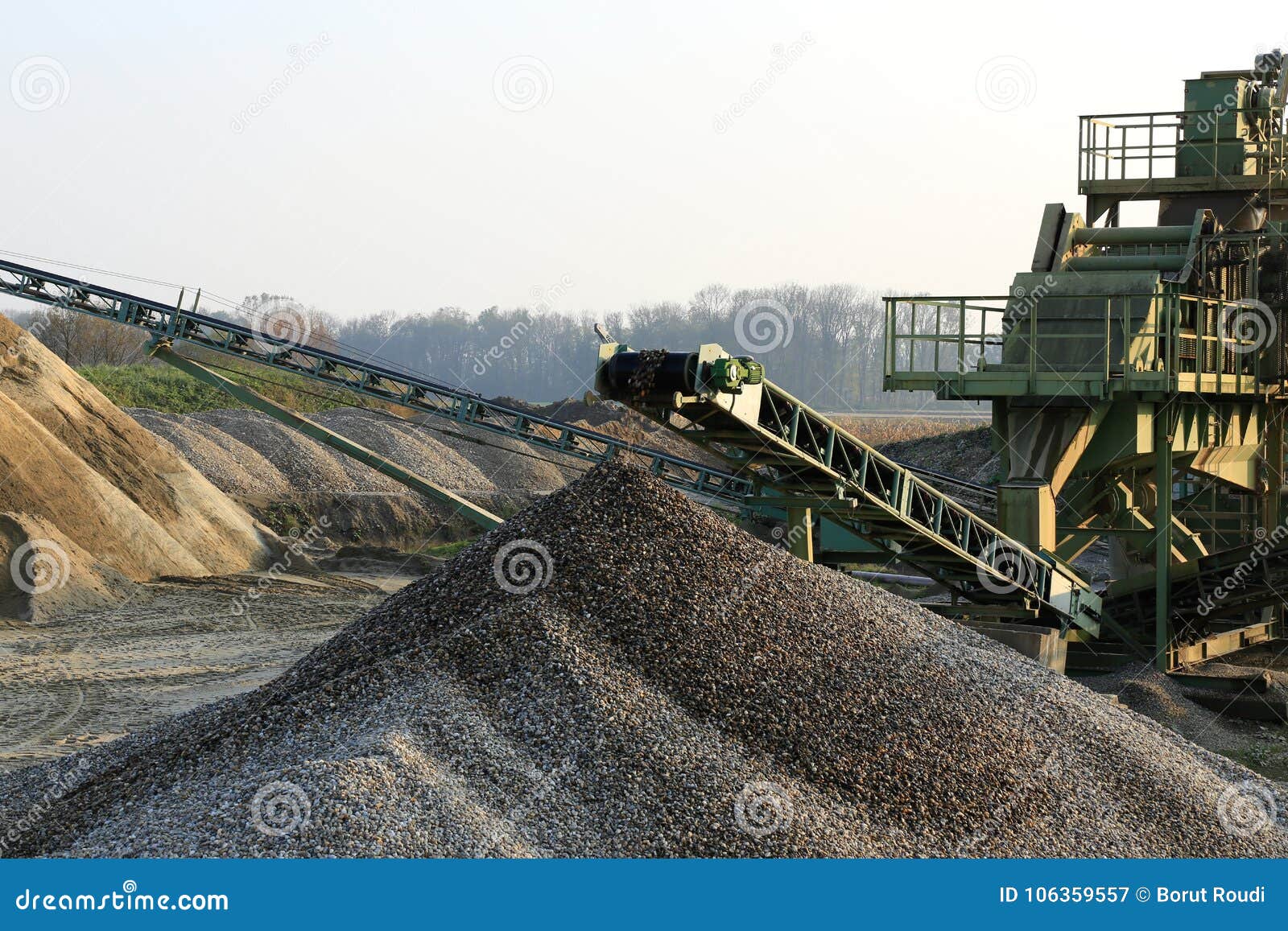 Gravel pit stock image. Image of industry, granite, heap - 106359557