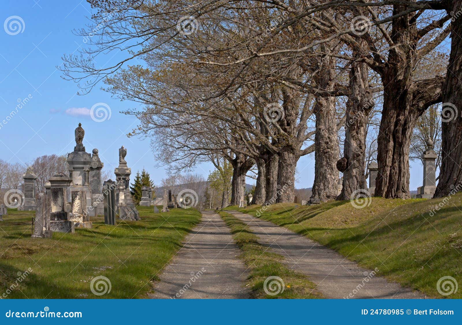 Gravel road into cemetery stock image. Image of peace - 24780985