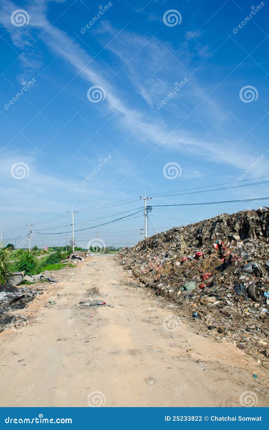 Gravel Road Full of Garbage. Stock Photo - Image of dirt, garbage: 25233822